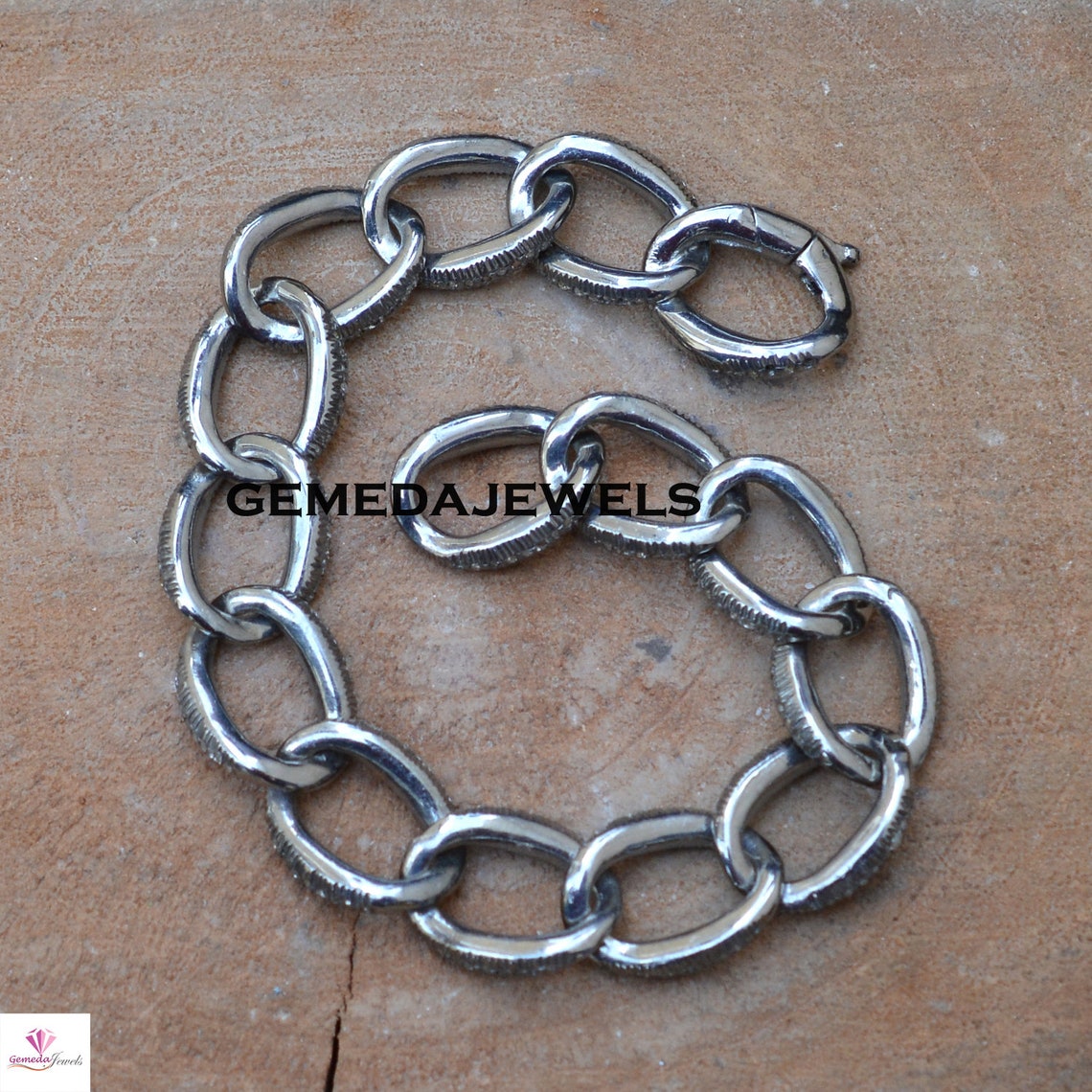Pave Diamond Bracelet Silver Link Chain Bracelet 925 Silver - Etsy