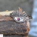 Natural Pave Diamond Ring Red Ruby Evil Eye Ring Sterling - Etsy