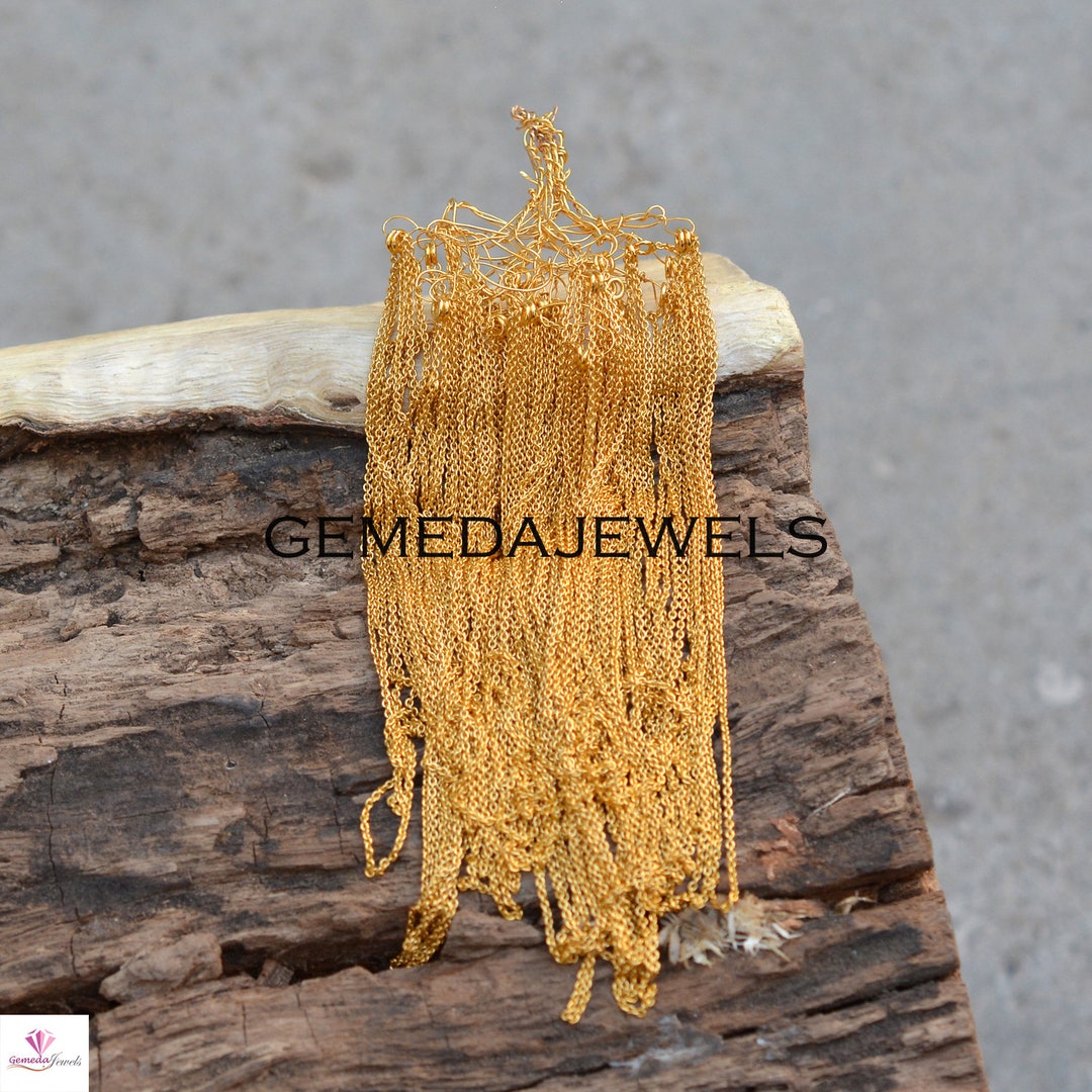 Sale!! Sterling Silver Link Chain, 14k Yellow Gold Vermeil Link Chain ...