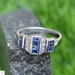 Natural Pave Diamond Ring Blue Sapphire Ring 925 Sterling - Etsy