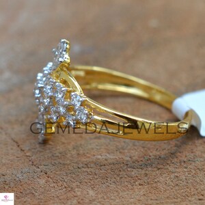 Double Cut Diamond Ring, 14k Yellow Gold Diamond Ring, Beautiful ...