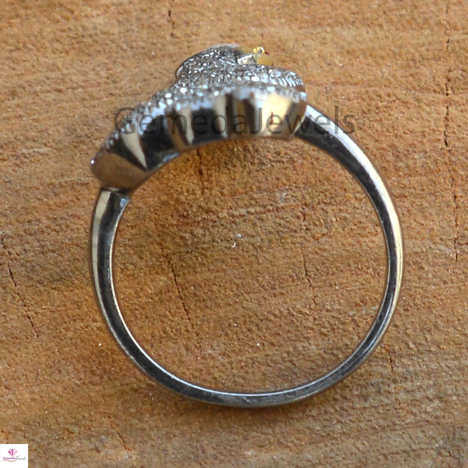 Red Eye Snake Ring Pave Diamond Snake Ring Diamond Ruby - Etsy