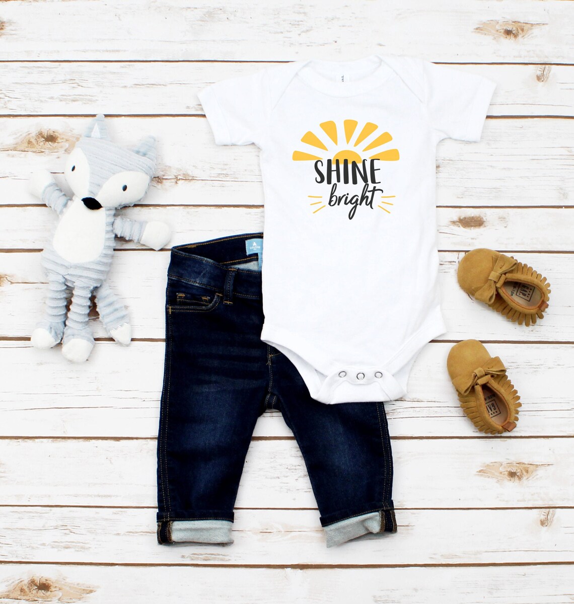 Shine Bright Cute Baby Bodysuit Summer Baby Clothes Baby - Etsy