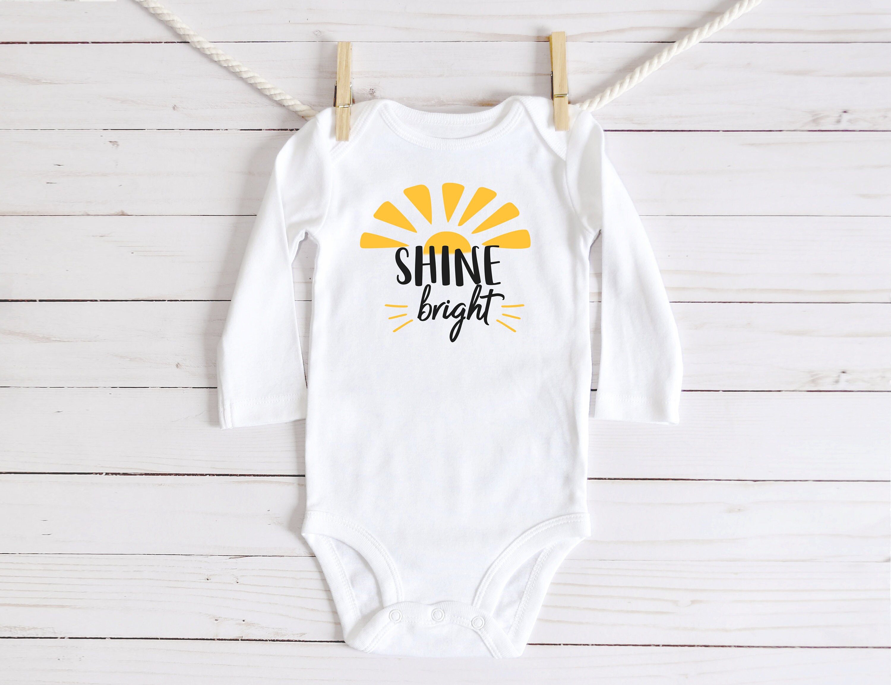 Shine Bright Cute Baby Bodysuit Summer Baby Clothes Baby - Etsy
