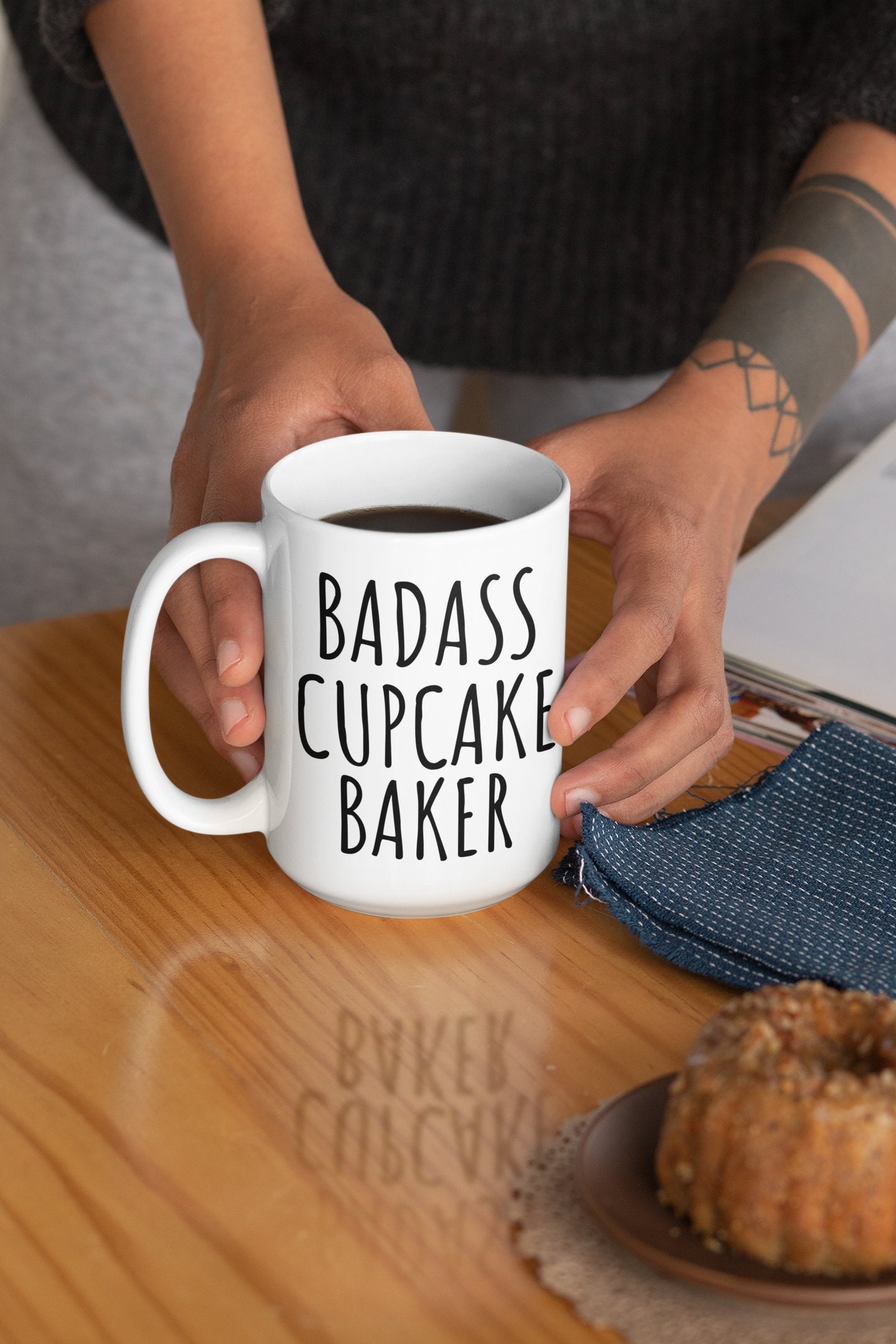 Baker Gift Badass Baker Funny Baker Mug Gift for Cupcake - Etsy