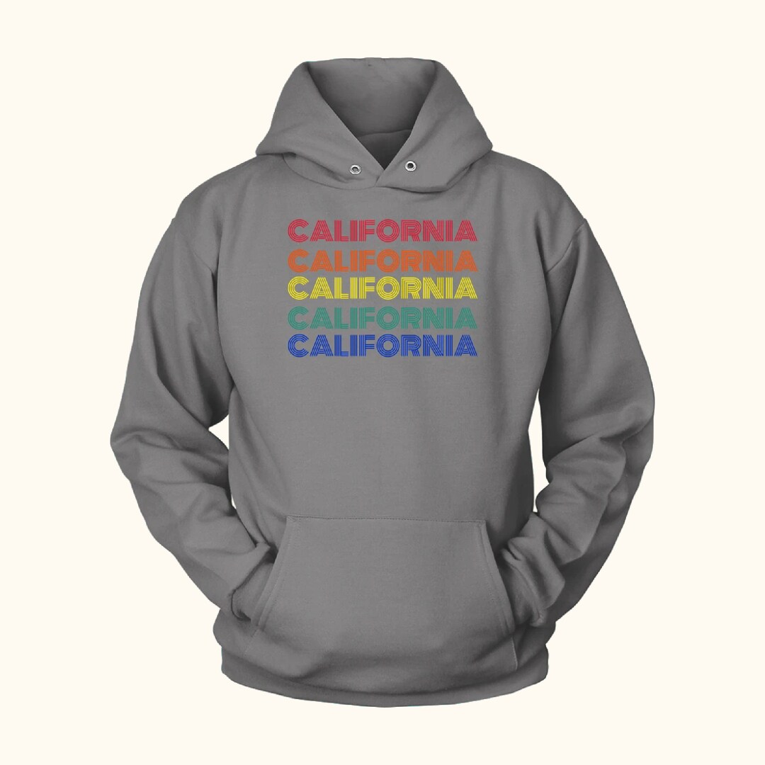 California Sweatshirt, California Hoodie, Unisex Retro Clothes, Adult ...