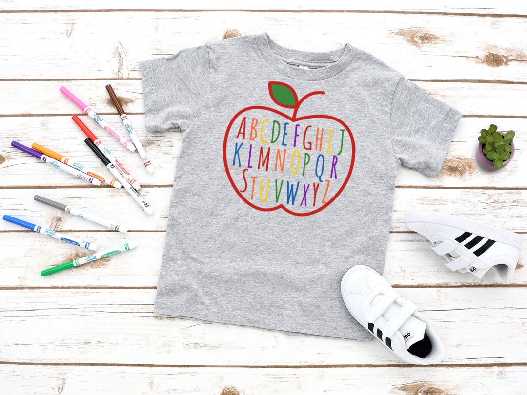 ABC Toddler Shirt Alphabet Toddler Shirt First Day of - Etsy