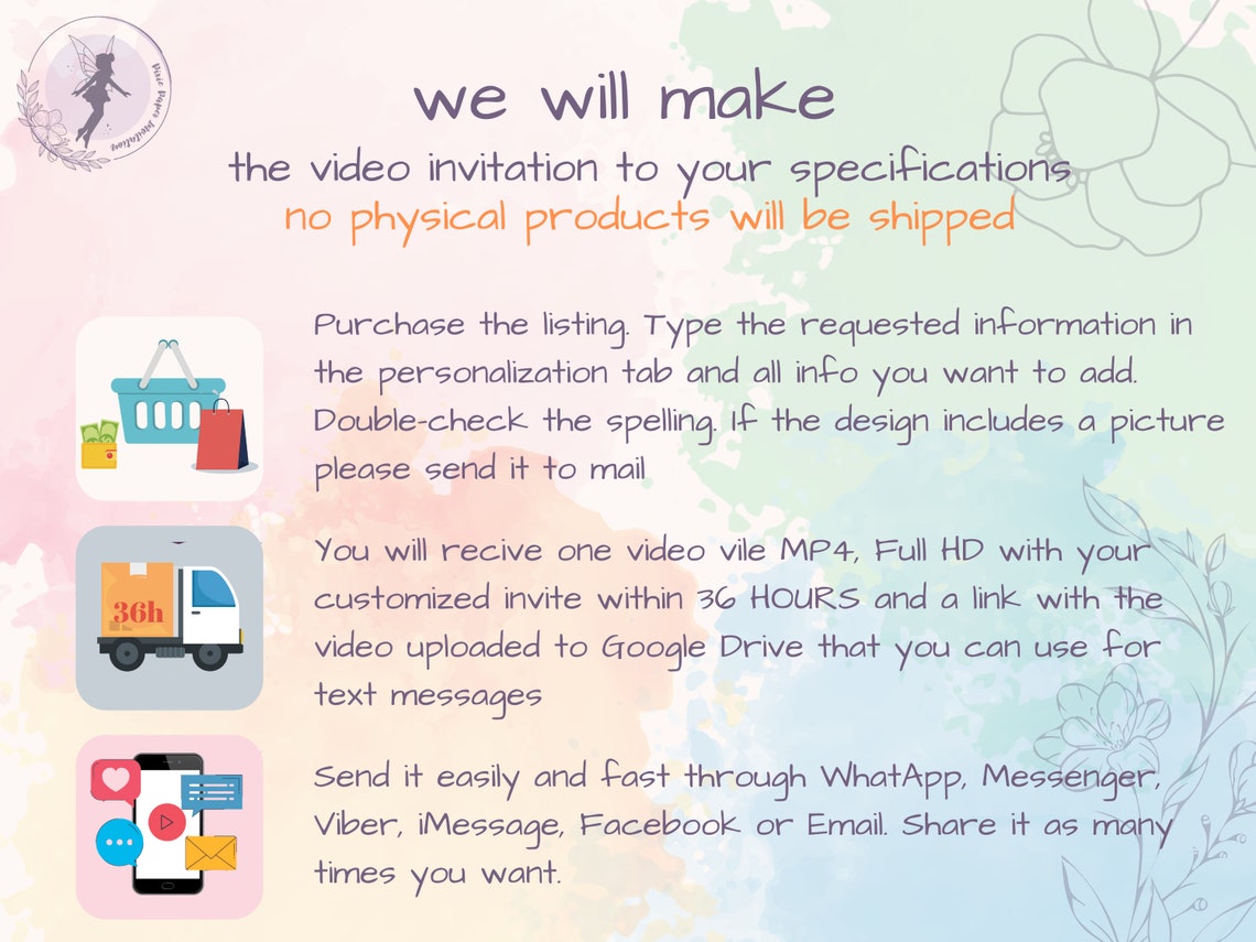 Kids Party E Invite, Angel Baptism Video Invitation, Personalized ...