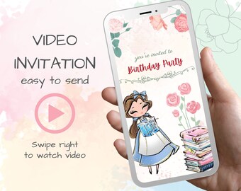 Kids Party E Invite, Mermaid Birthday Video Invitation, Personalized ...