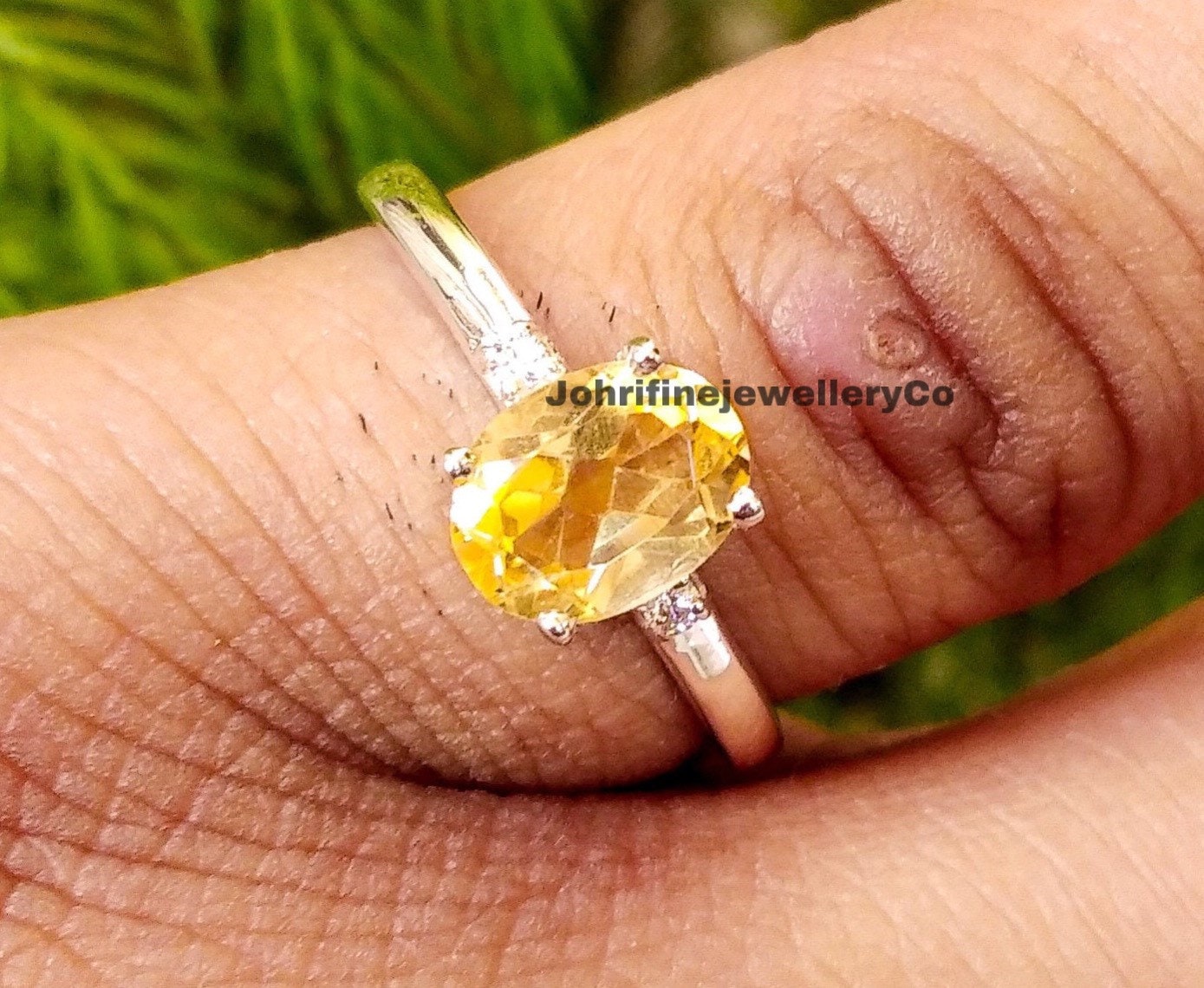 Citrine Engagement Ring Natural Citring Friendship Ring 925 - Etsy