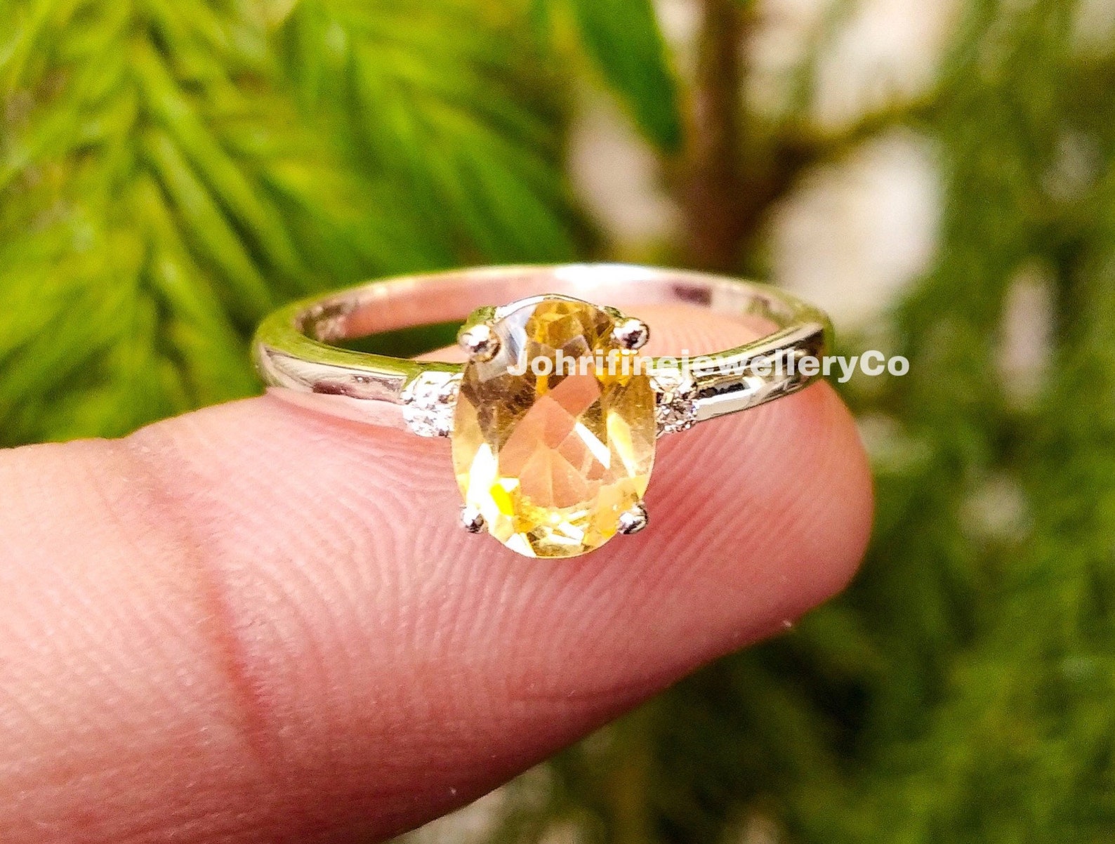 Citrine Engagement Ring Natural Citring Friendship Ring 925 - Etsy