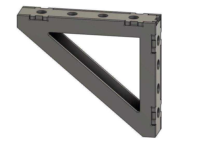 225 x 190 x 50 Fixture Square DXF — Symbiotic Engineering