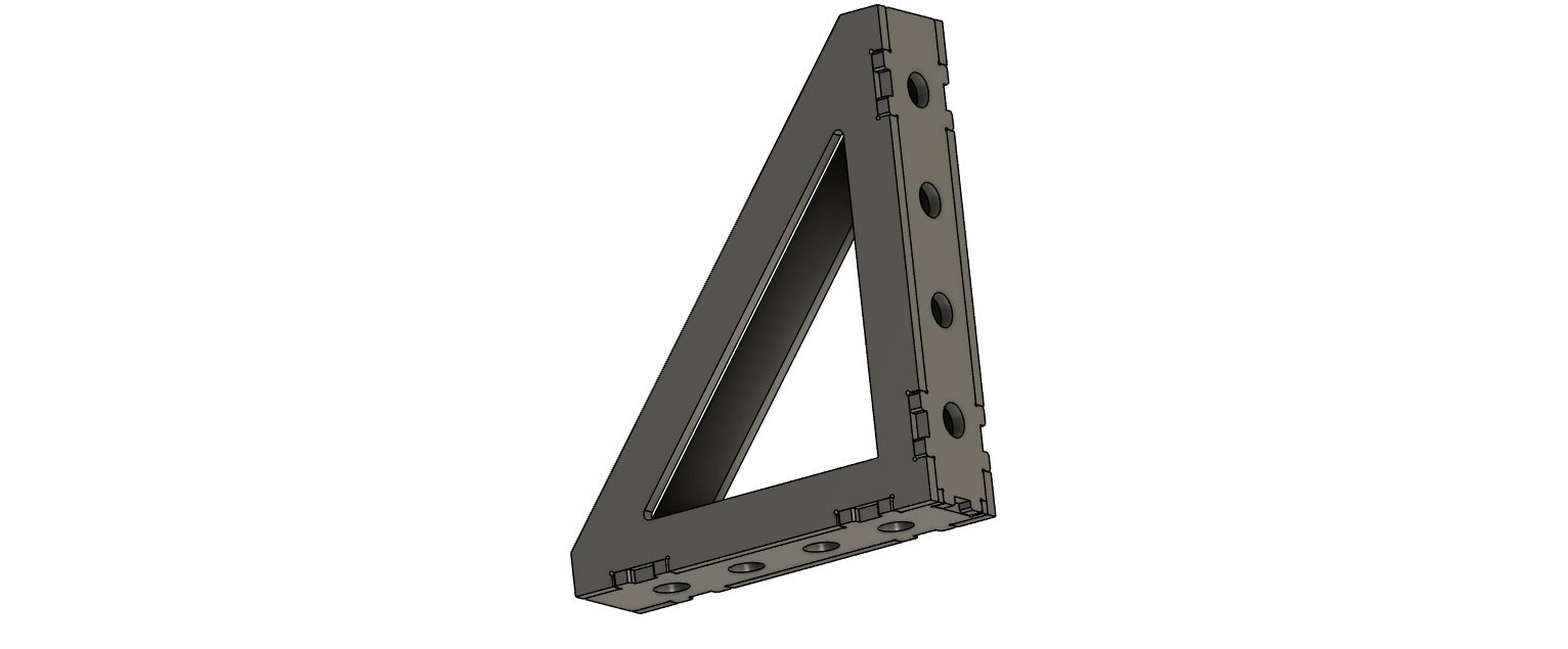 225 x 190 x 50 Fixture Square DXF — Symbiotic Engineering