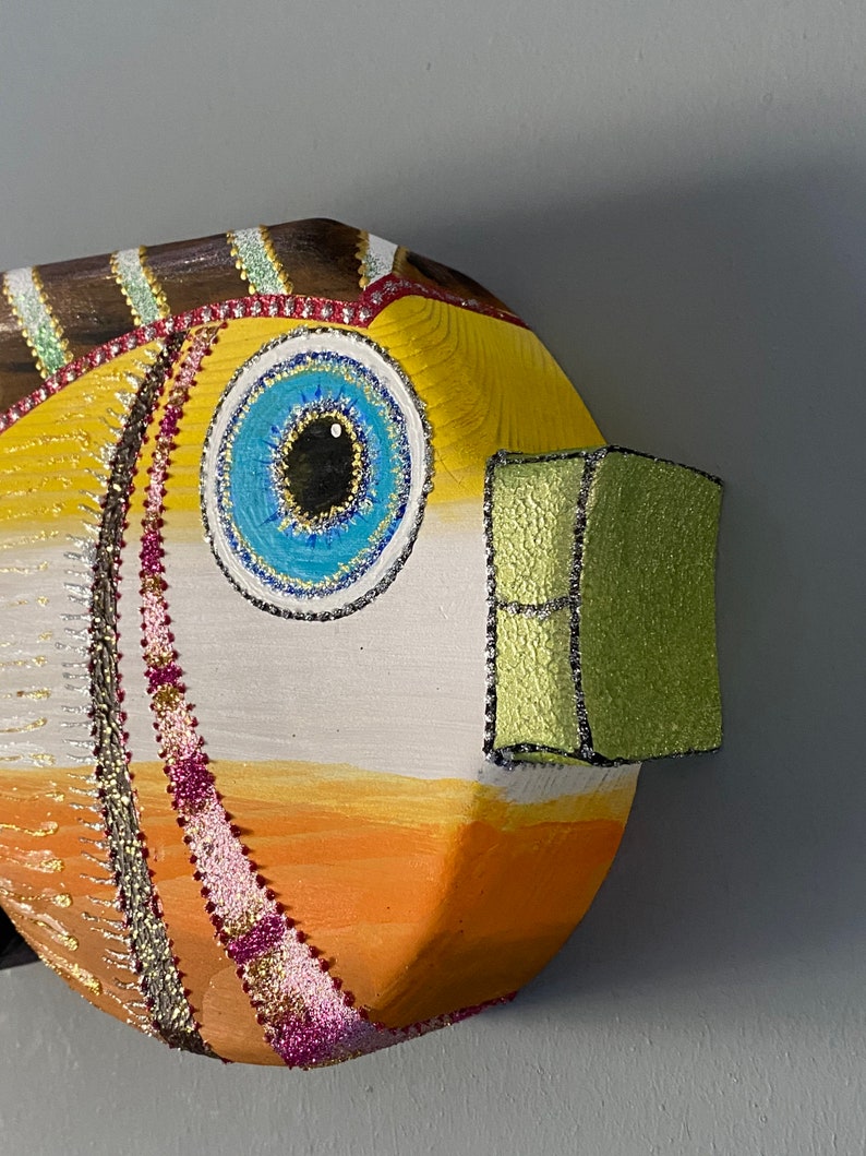 Colorfull Wooden Fish Home Decor Fish Art Free Shipping - Etsy