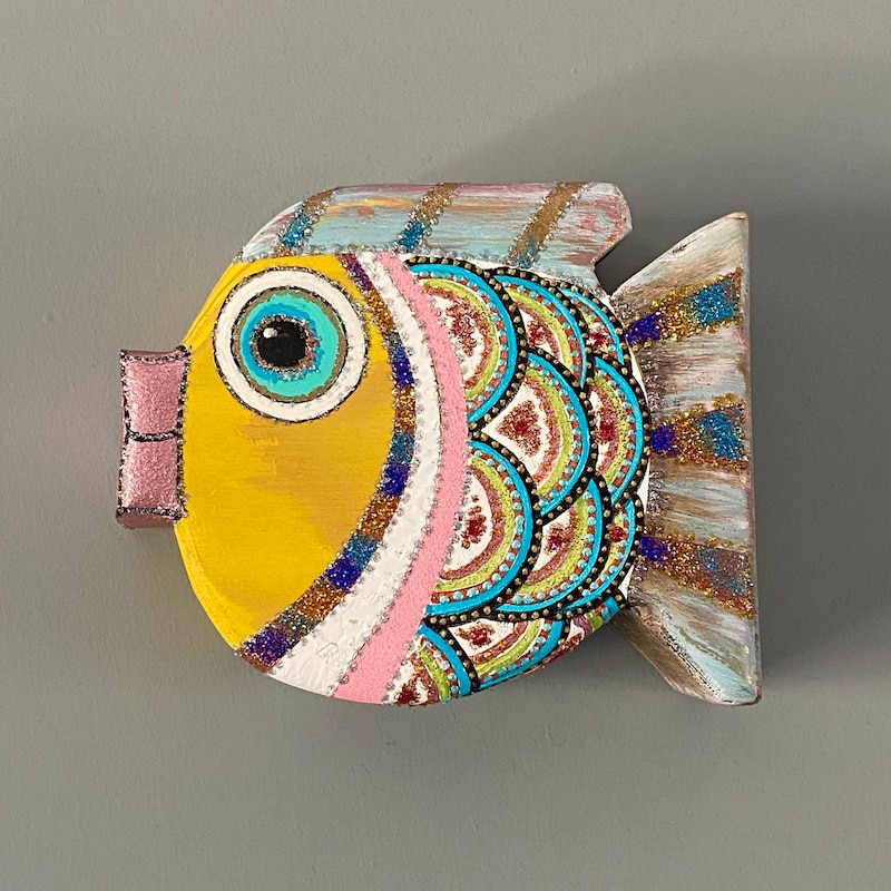 Colorful Fish Art - Etsy