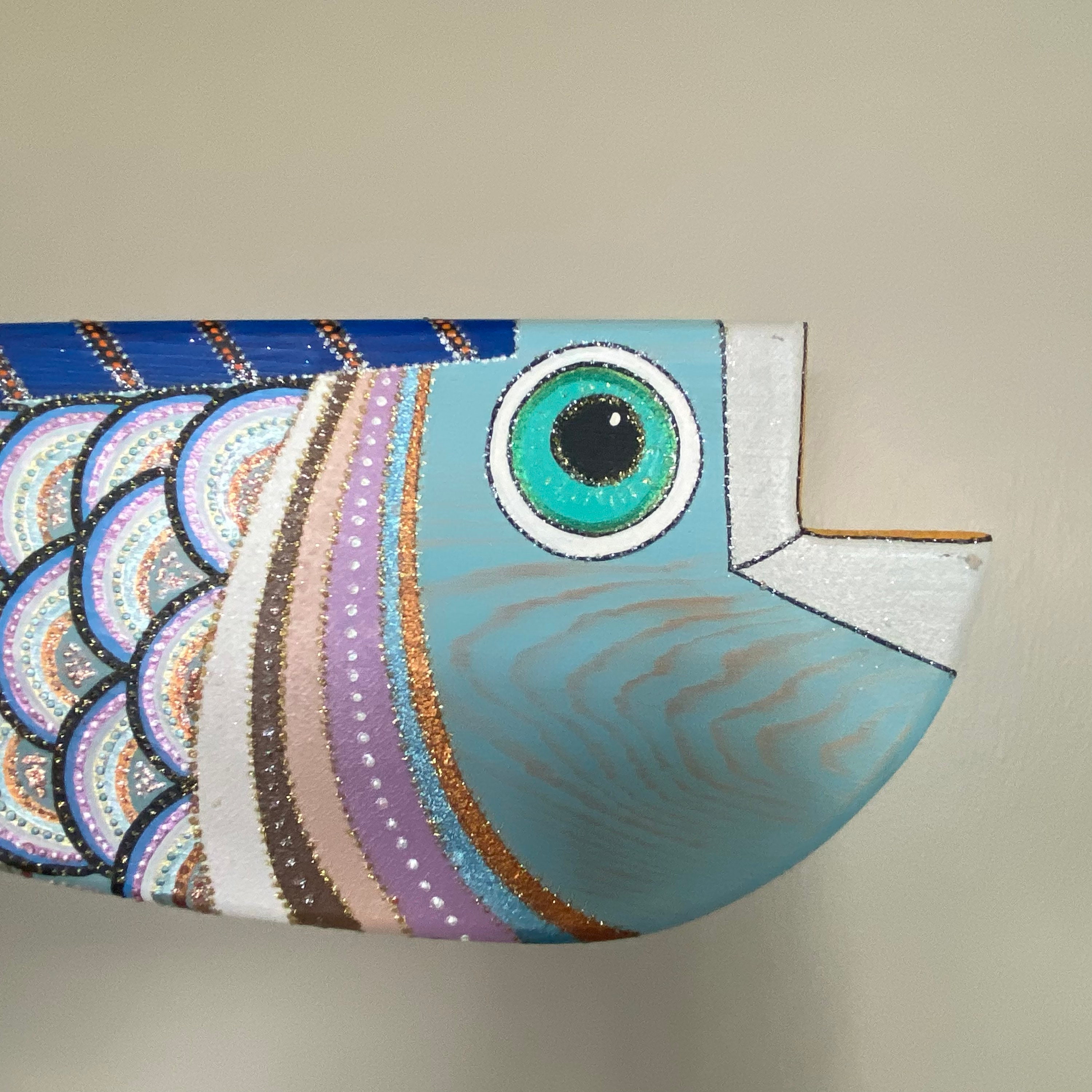 Blue Fish Wall Decor Wooden Fish Wood Art Home Decor - Etsy