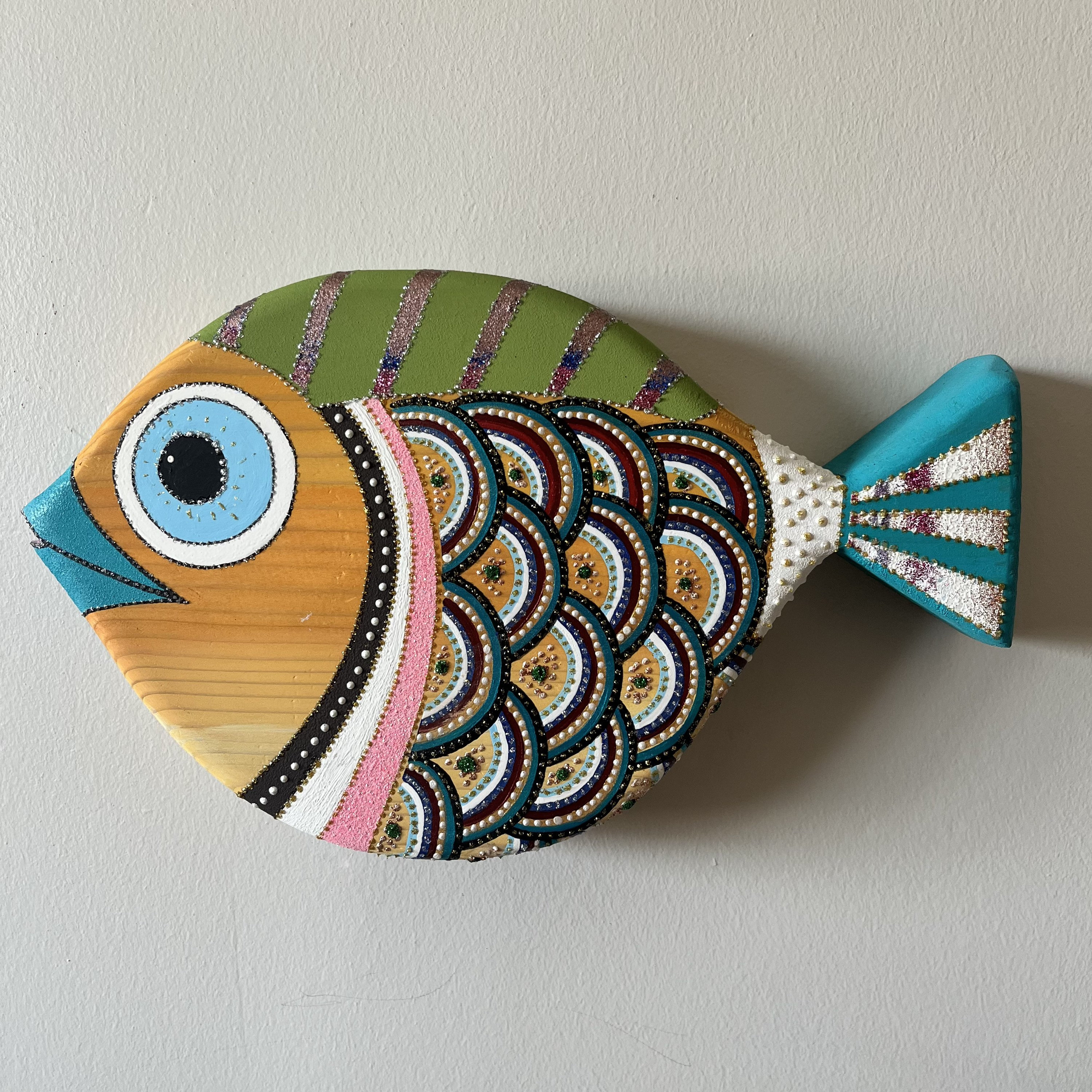 Wooden Fish Wall Hanging, Fish Art, Handmade Colorful Wooden Fish, Free ...