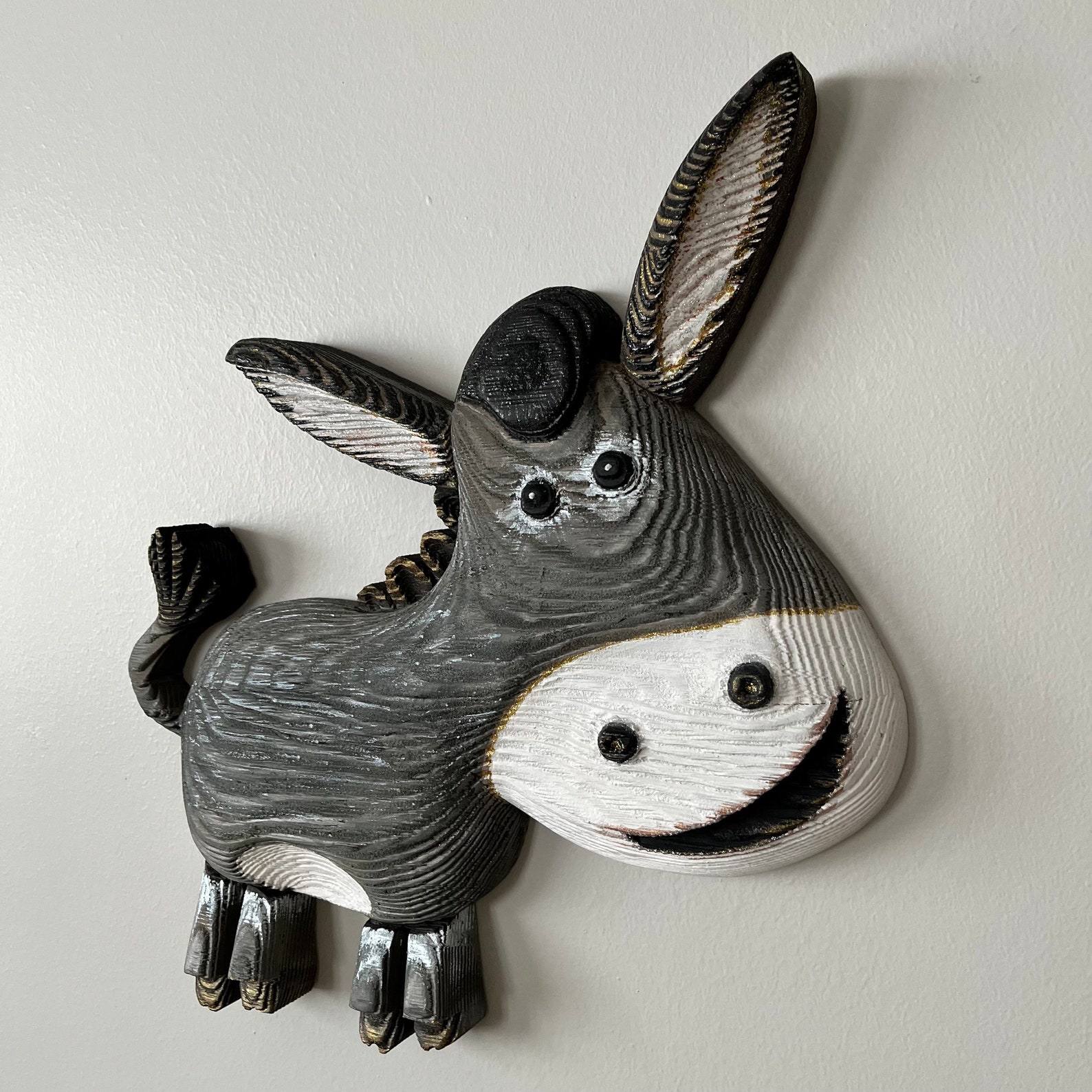 Wooden Donkey, Wood Wall Hanging, Wood Wall Art, Wooden Wall Decoration ...