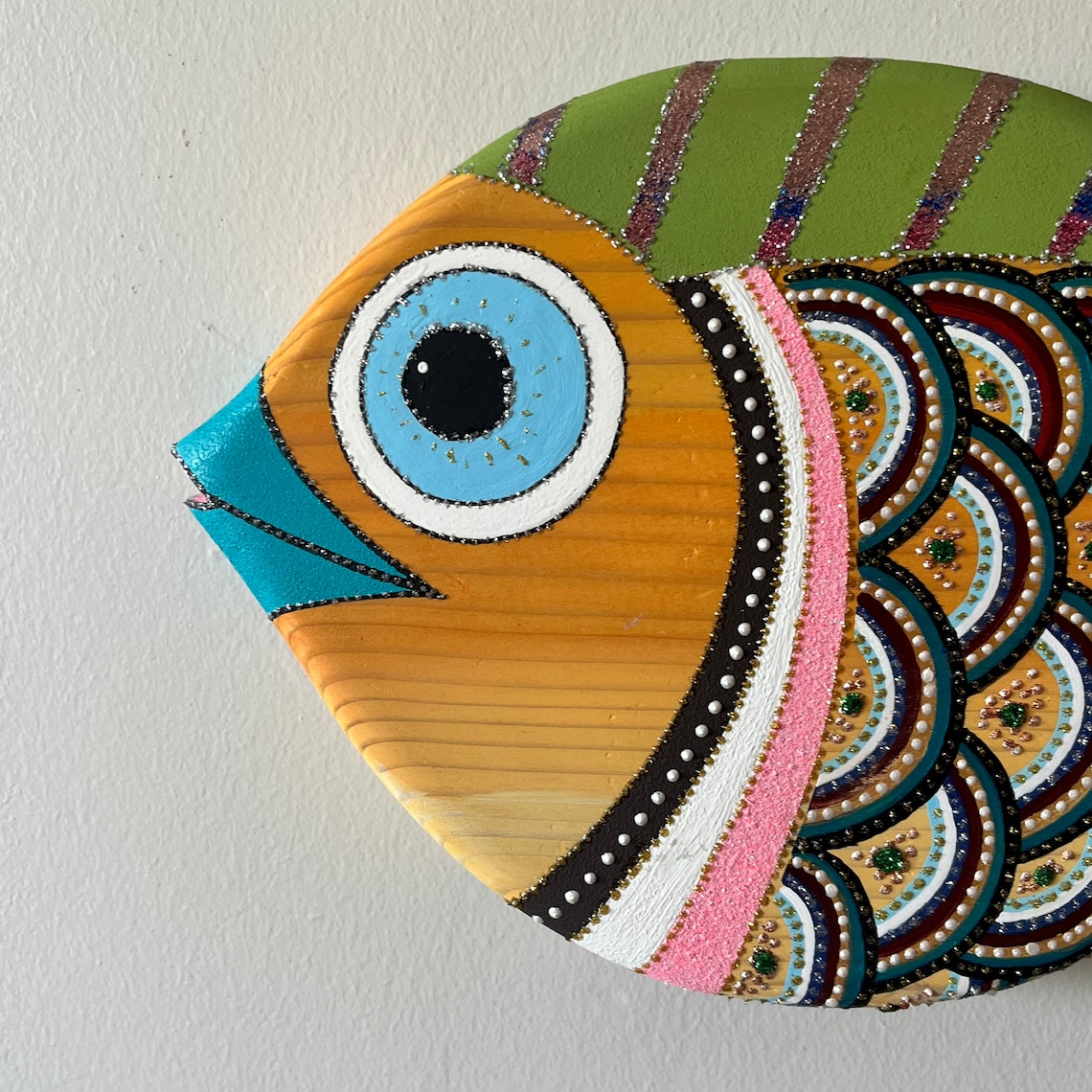 Wooden Fish Wall Hanging, Fish Art, Handmade Colorful Wooden Fish, Free ...