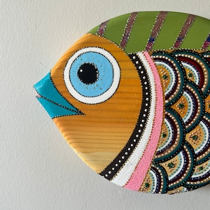 Wooden Fish Wall Hanging, Fish Art, Handmade Colorful Wooden Fish, Free ...