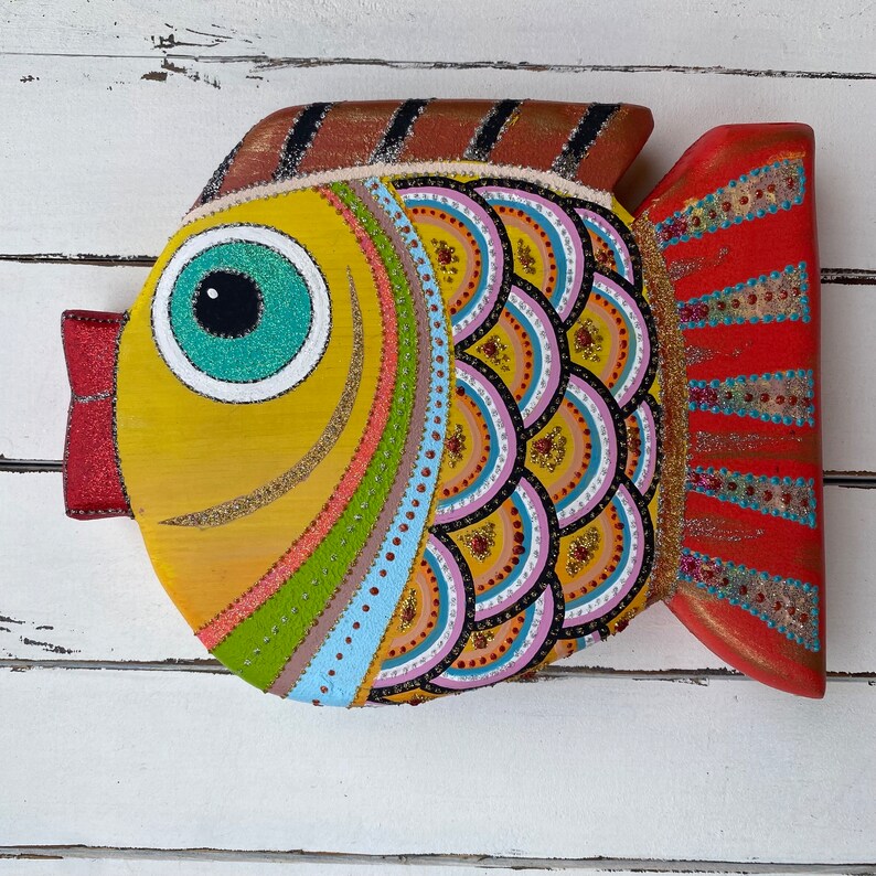 Fish Art, Wall Hanging, Wooden Fish, Wood Art , Home Decor, Gift for ...