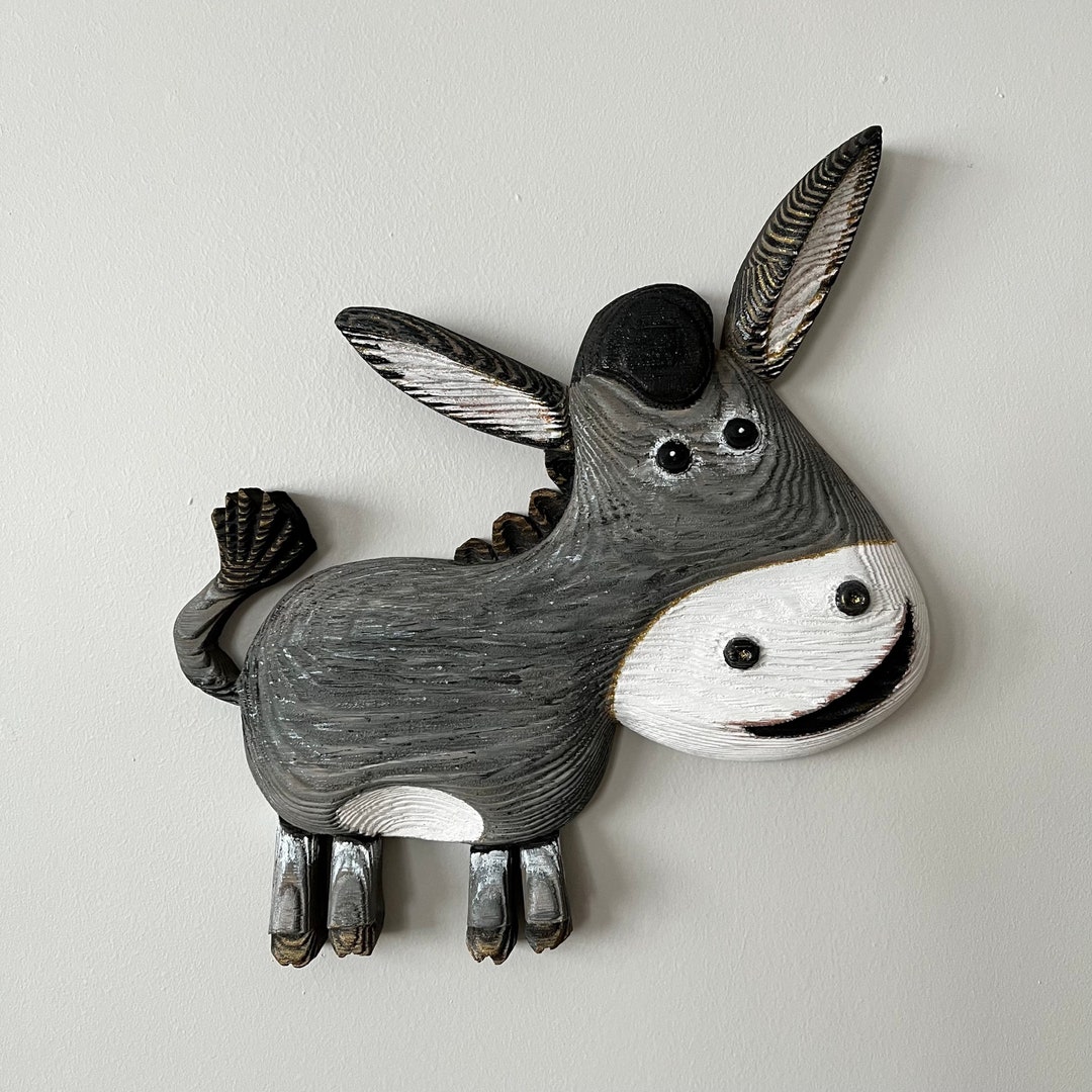 Wooden Donkey, Wood Wall Hanging, Wood Wall Art, Wooden Wall Decoration ...
