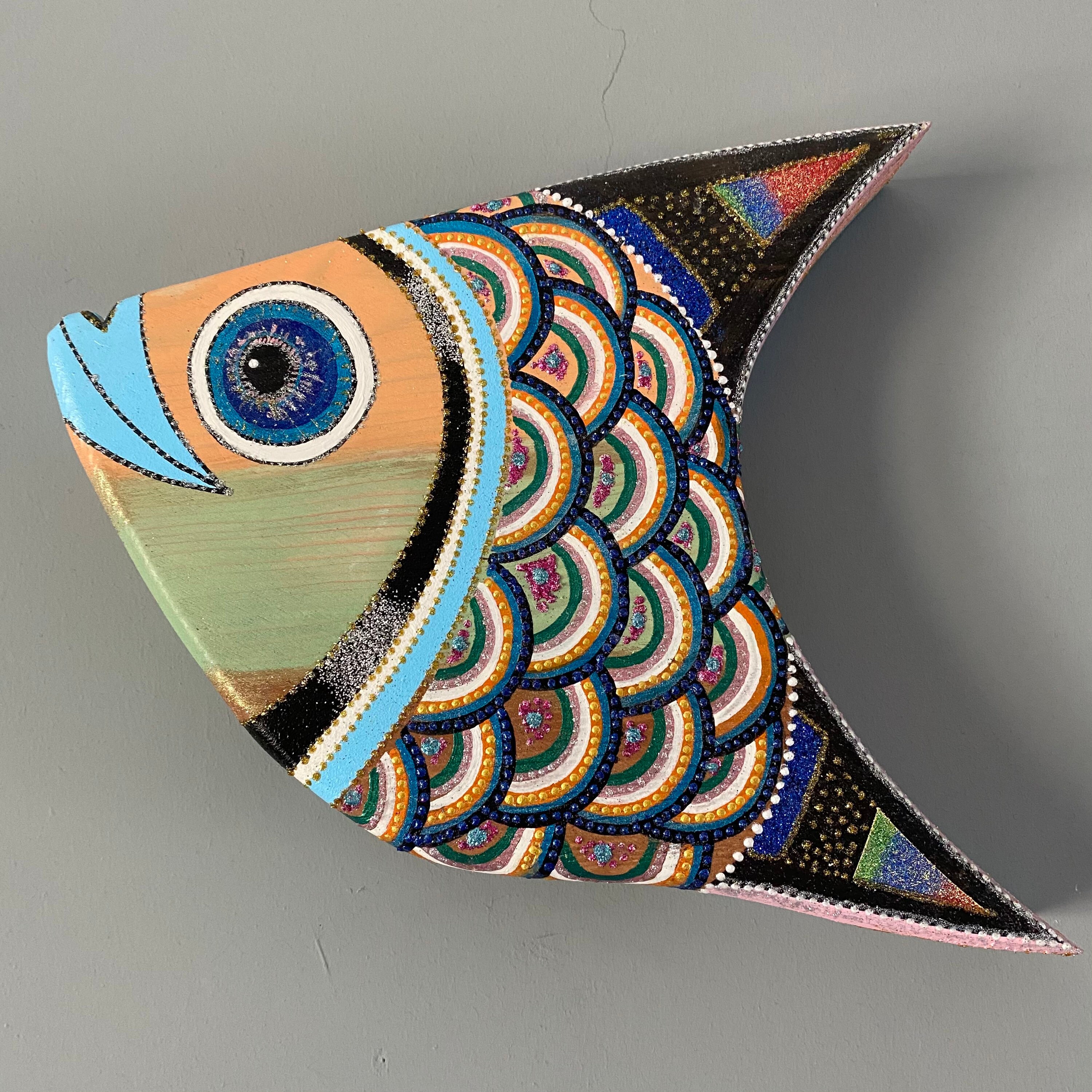 Hand-painted Fir Wood Fish Wall Decor, Fisherman Gift - Etsy