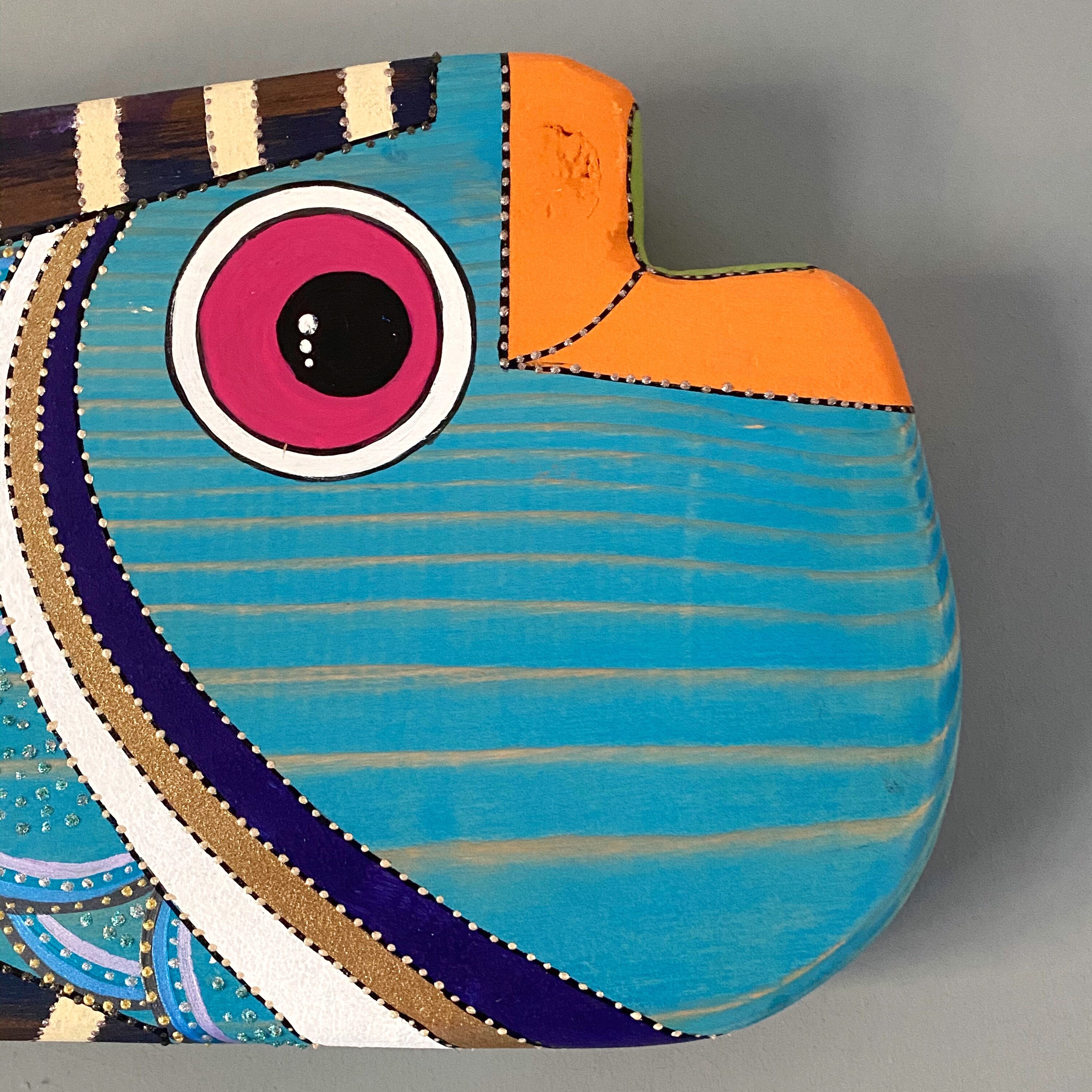 Handmade Wooden Fish Wall Hanging, Painted Fish, Animal Art, Modern ...