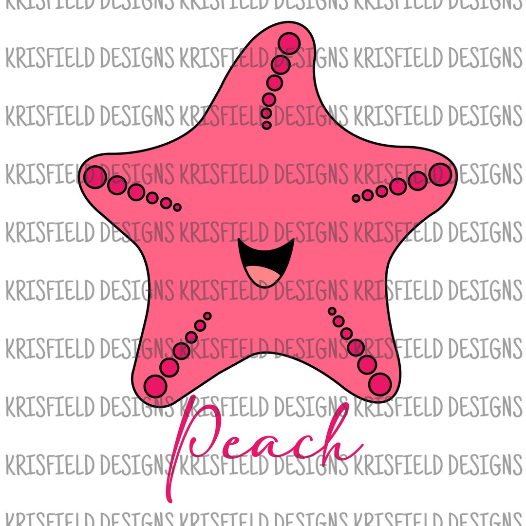 Finding Nemo Peach Hand Drawn Digital Download Etsy