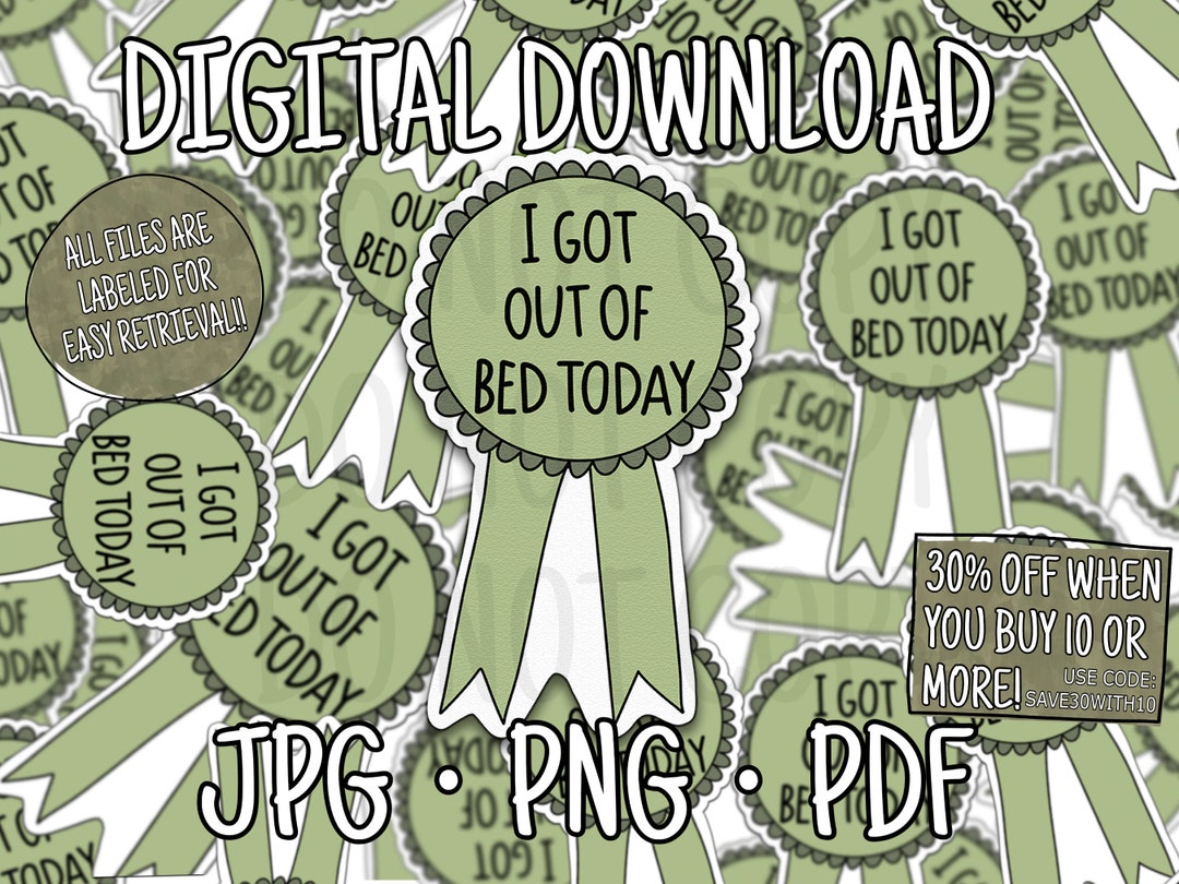 I Got Out of Bed — Hand Drawn *DIGITAL DOWNLOAD* - Etsy