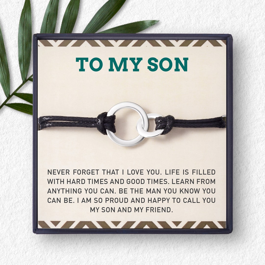 Son Christmas Gift, to My Son Gift, From Mom to Son, Bracelet for Son ...