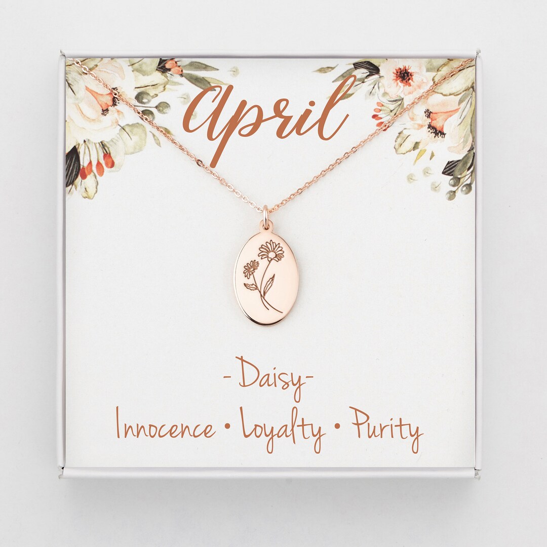 April Geburtsblume Halskette, April Blume Halskette, April Geburtstag ...
