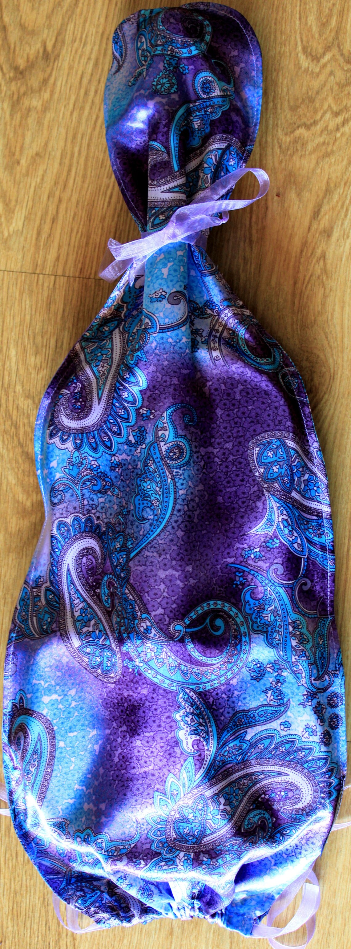 Violin Silk Bag Mauve & Blue Paisley - Etsy