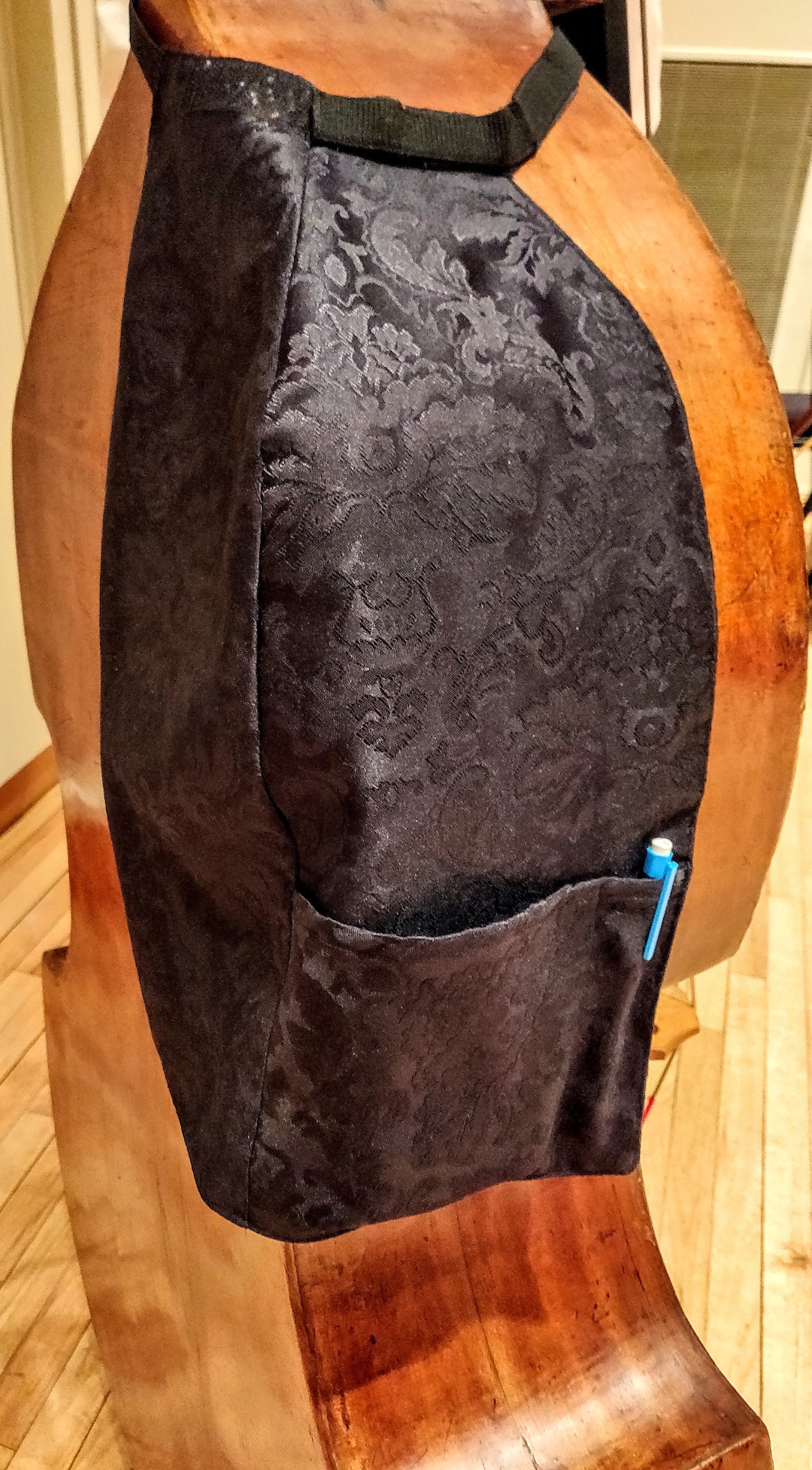 Bass Bib - Black Venetian Floral - Etsy