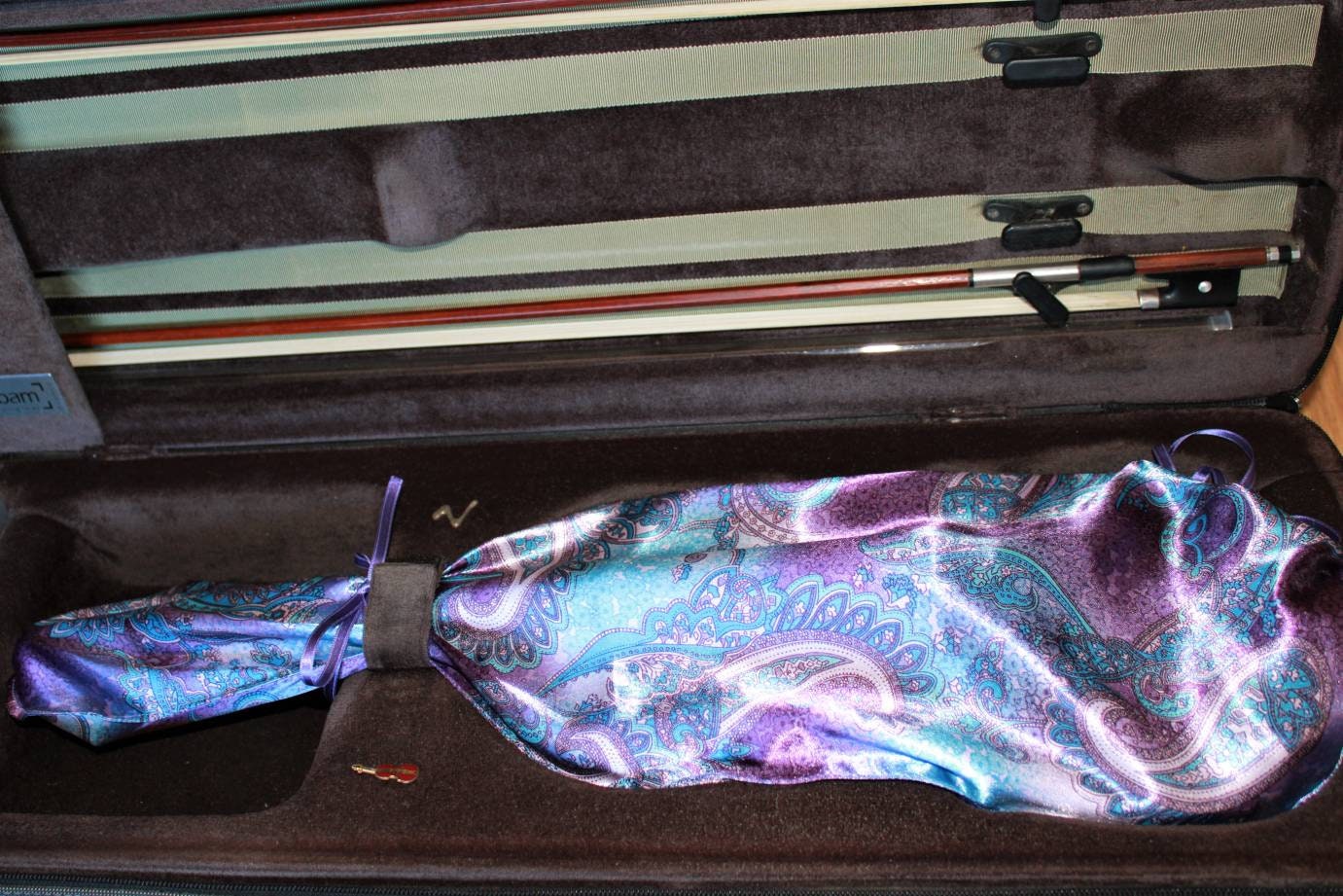 Viola Silk Bag Mauve & Blue Paisley - Etsy