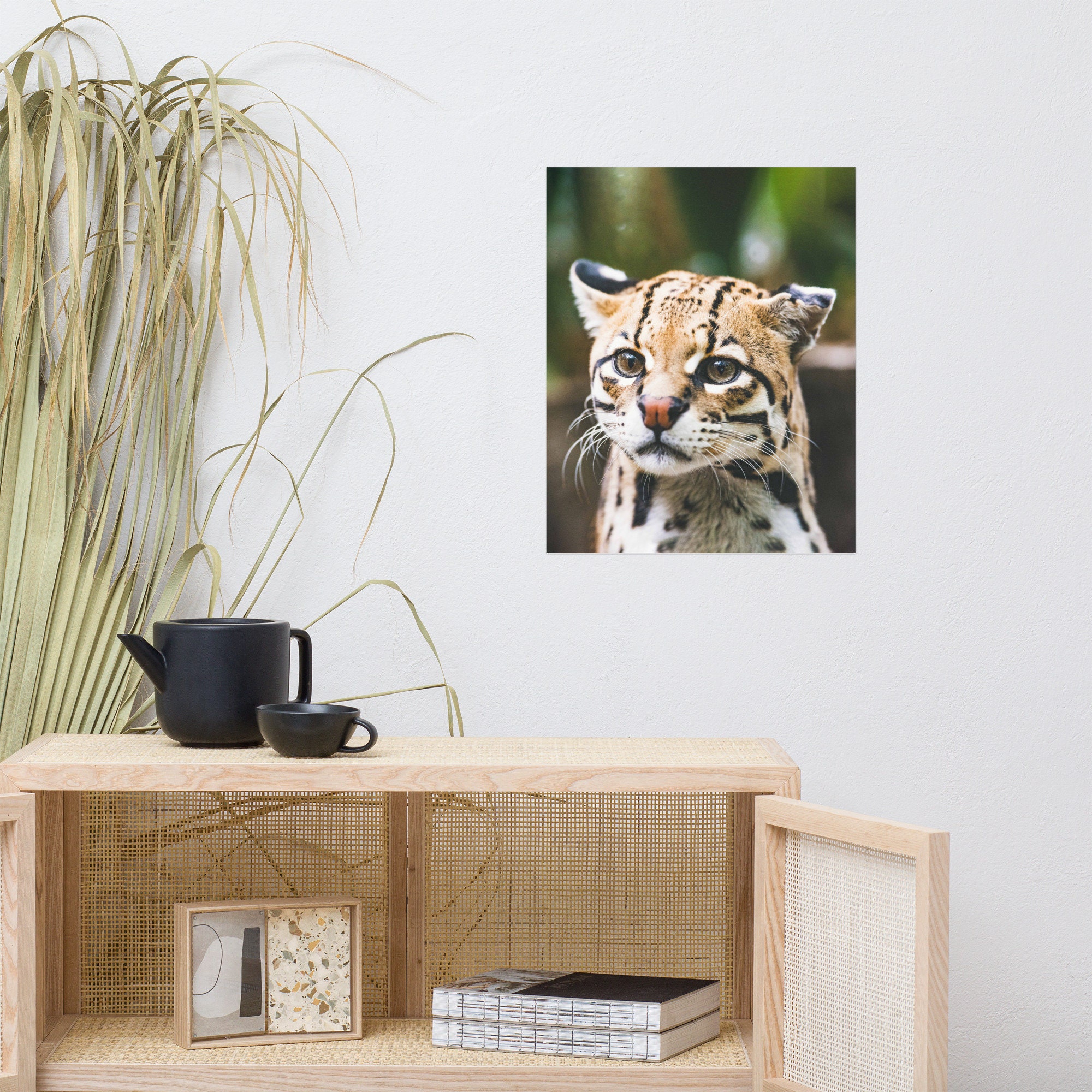 Ocelot Cheetah Leopard Portrait Poster - Etsy