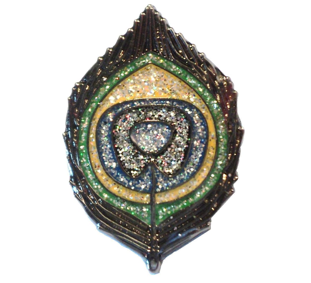 Peacock Feather Pin Badge - Etsy