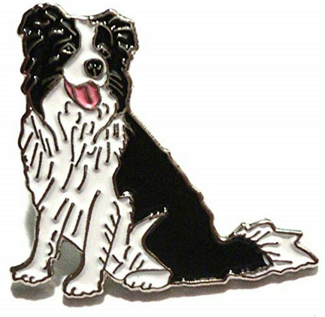 Border Collie Sheepdog Metal Enamel Lapel Pin Badge Brooch - Etsy