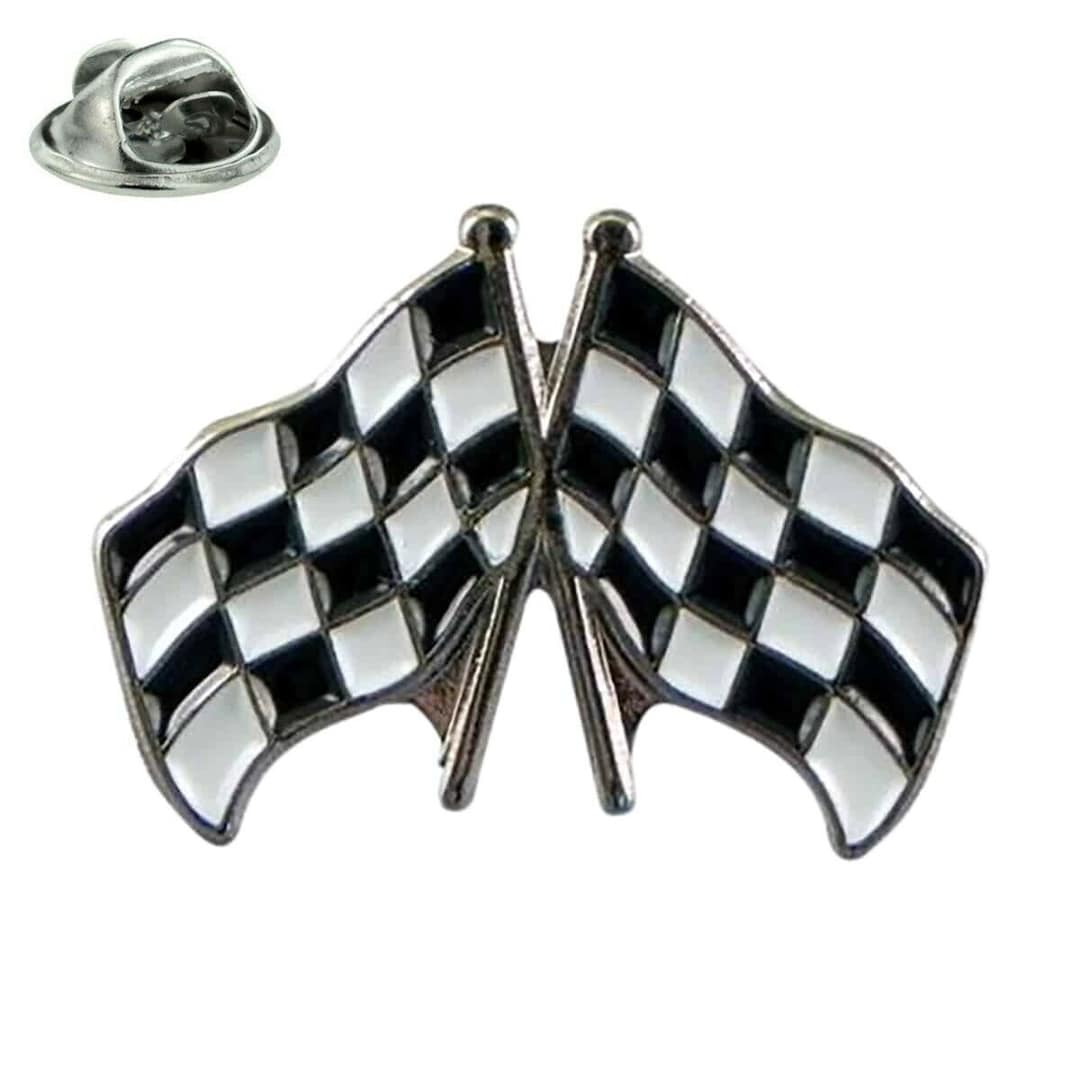 Motor Racing Chequered Flag Enamel Pin Badge Lapel - Etsy