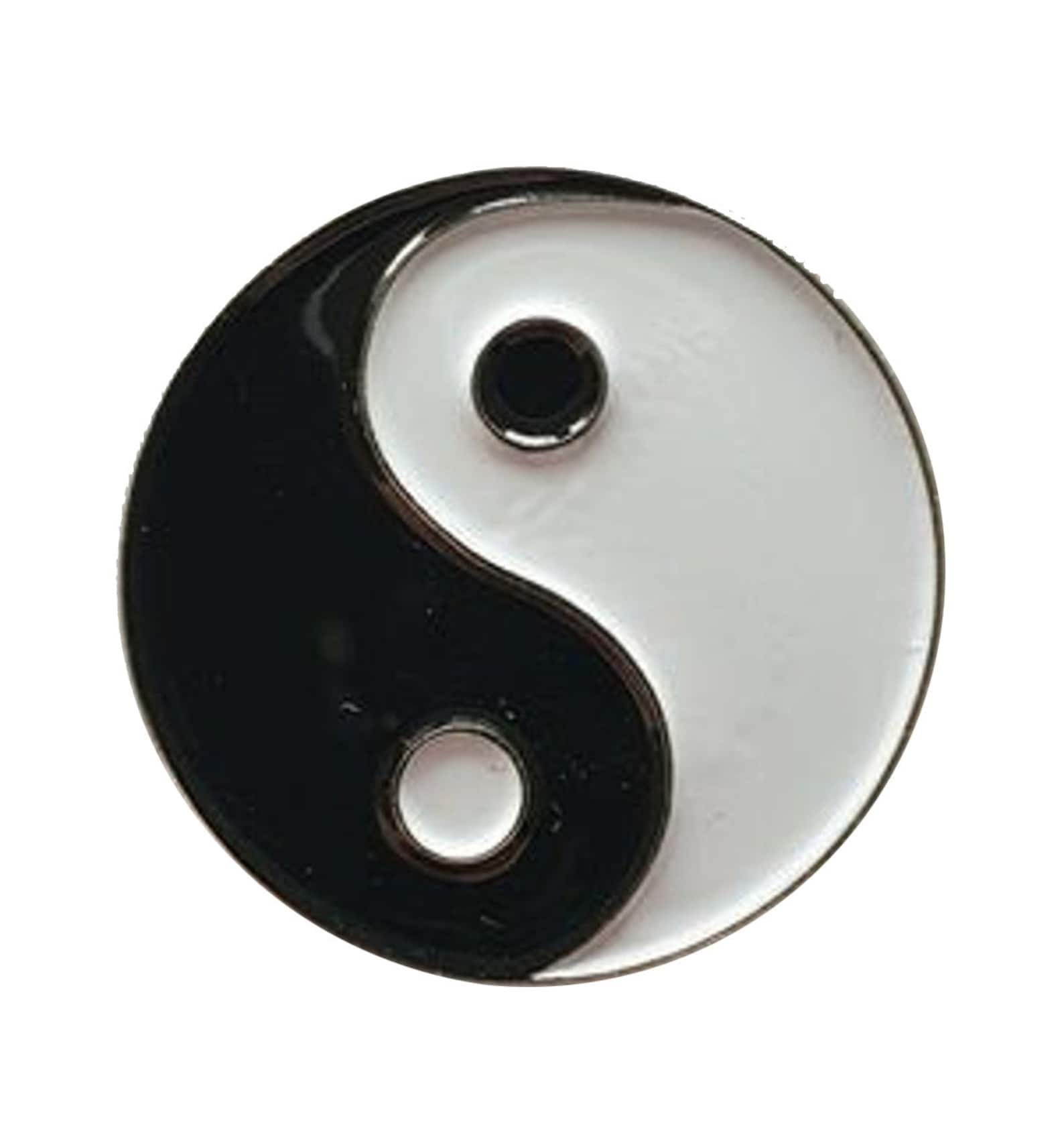 Yin Yang Black & White Enamel Pin Badge Lapel - Etsy