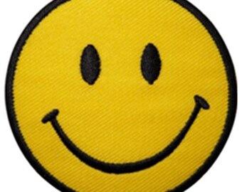 Smiley Face Iron on Patch - Etsy