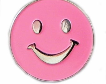 Smiley Face Badge - Etsy UK