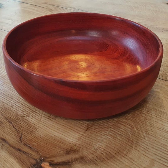 Custom made red wooden bowl / fruit bowl or trinket bowl 9 | Etsy