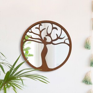 Wood Mirror Tree of Life II Wall Mirror Geometric Mirror - Etsy