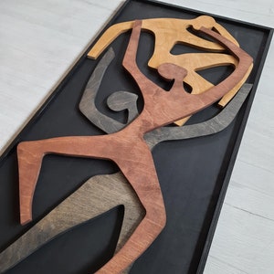 Humans , Human Wood Wall Art, Painting Wood Wall Art, Vertical Wall Art ...