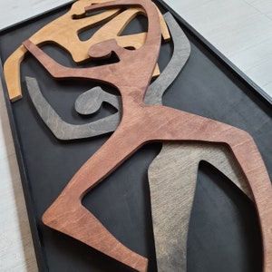 Humans , Human Wood Wall Art, Painting Wood Wall Art, Vertical Wall Art ...