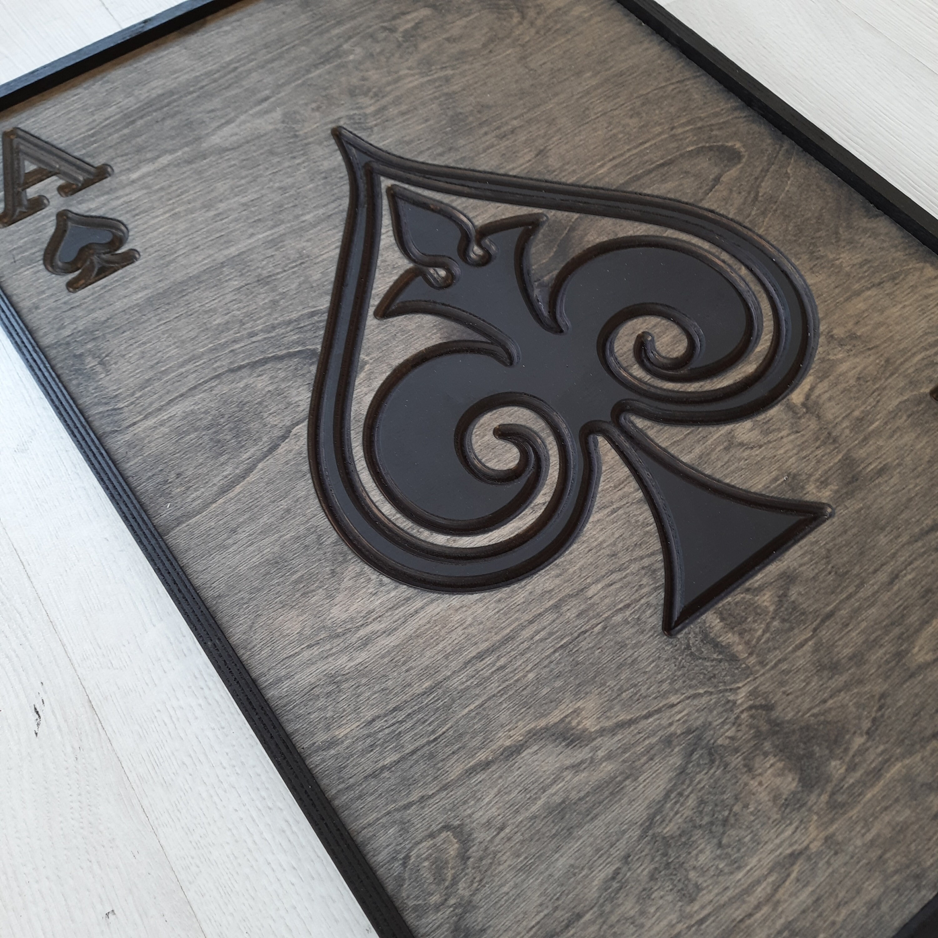 Ace of Spades, Painting Wood Wall Art, Wood Wall Art, Vertical Wall Art ...