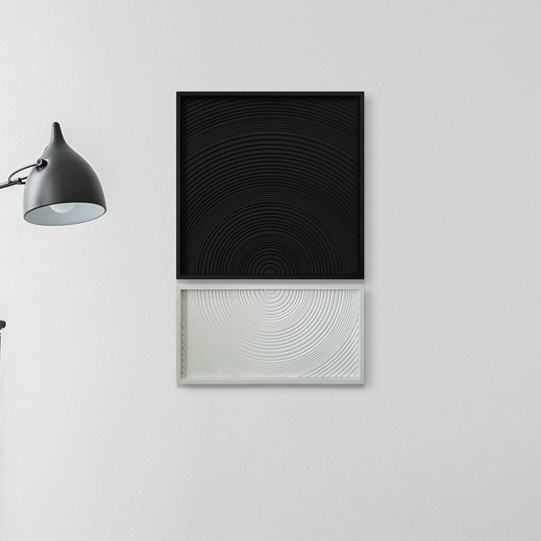 Reflex Black and White Wood Wall Art Wood Wall Decor Wall - Etsy