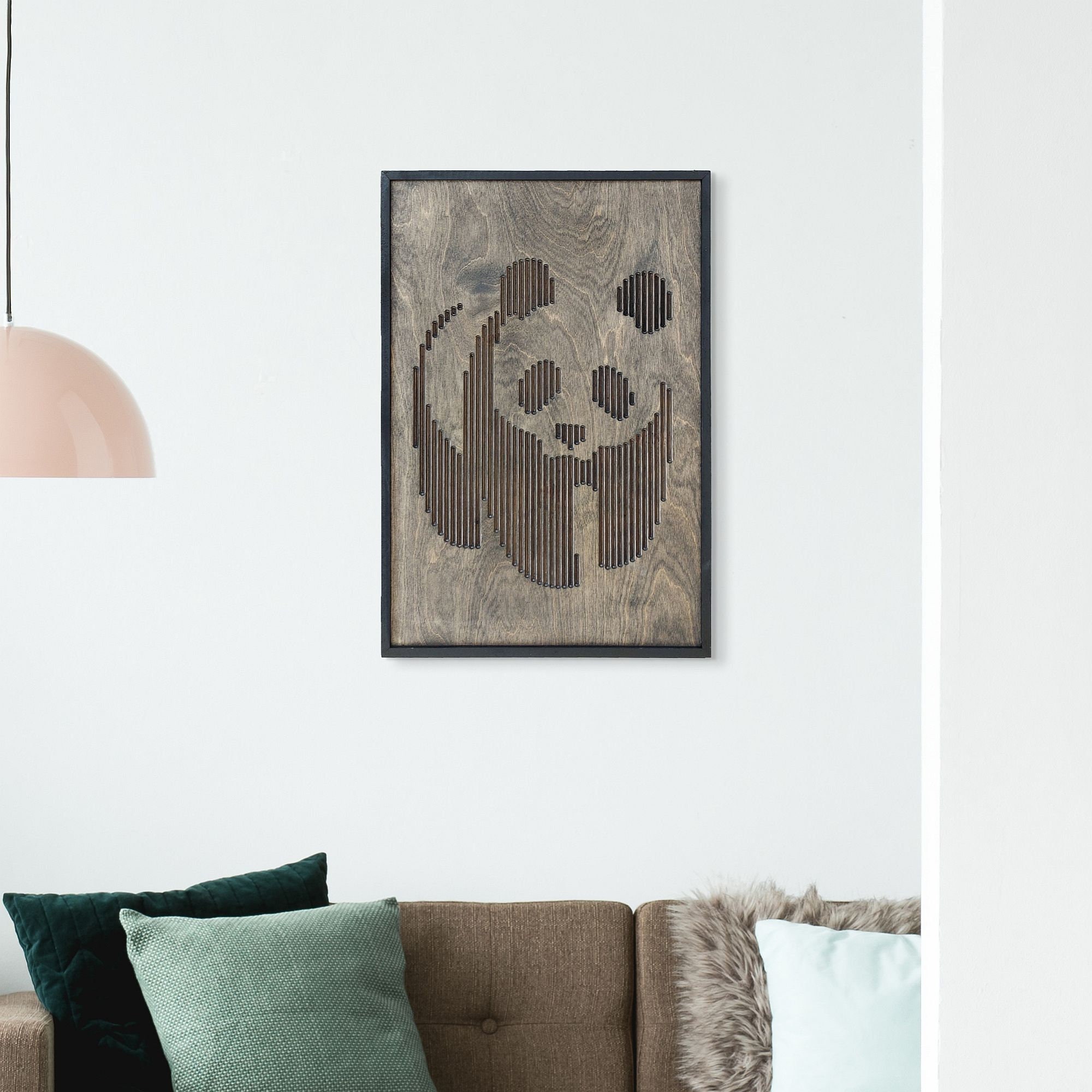 Panda Wood Wall Decor Panda Art Interior Housewarming Gift - Etsy