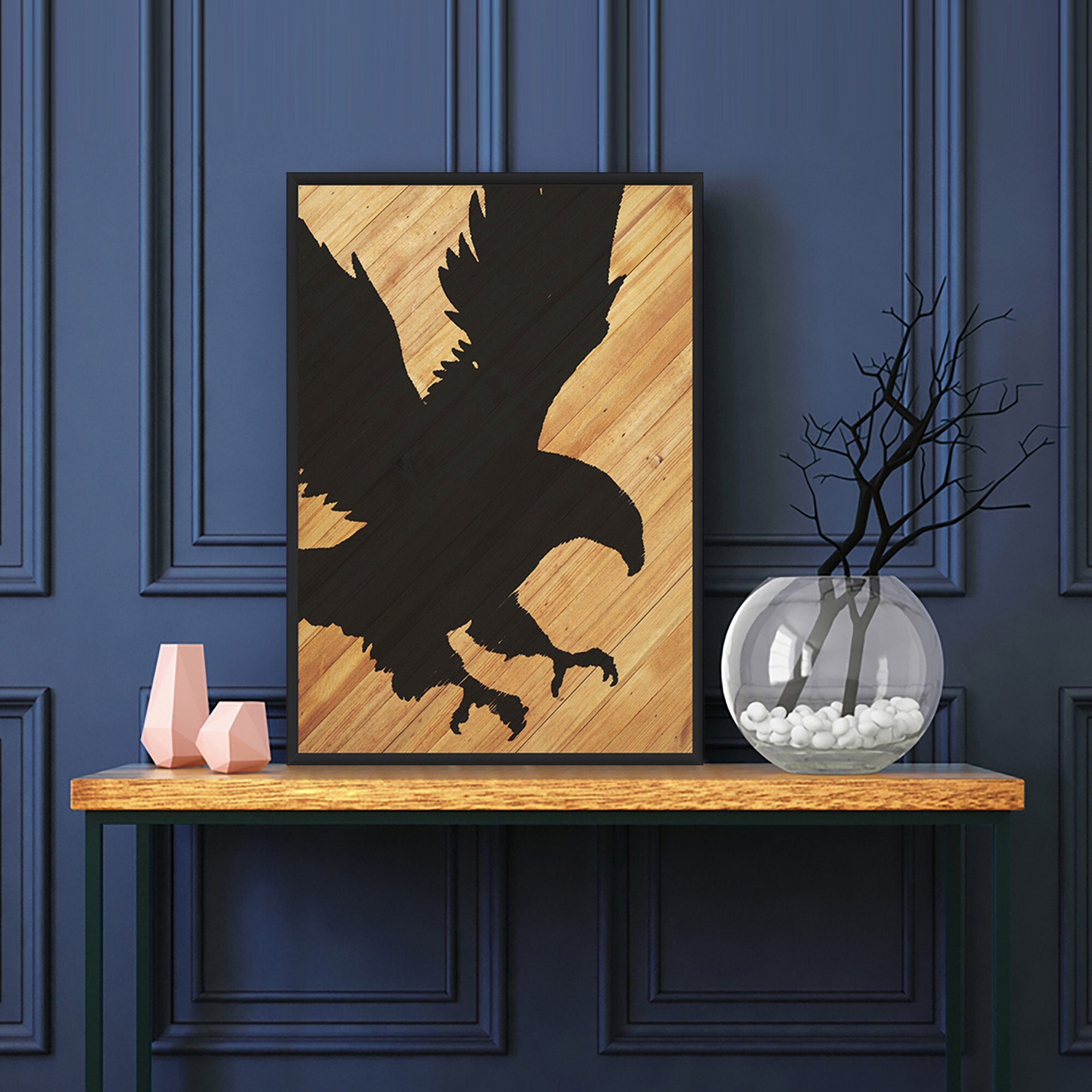 Woodfire Eagle Shade Wood Wall Decor Wood Wall Art Wall | Etsy
